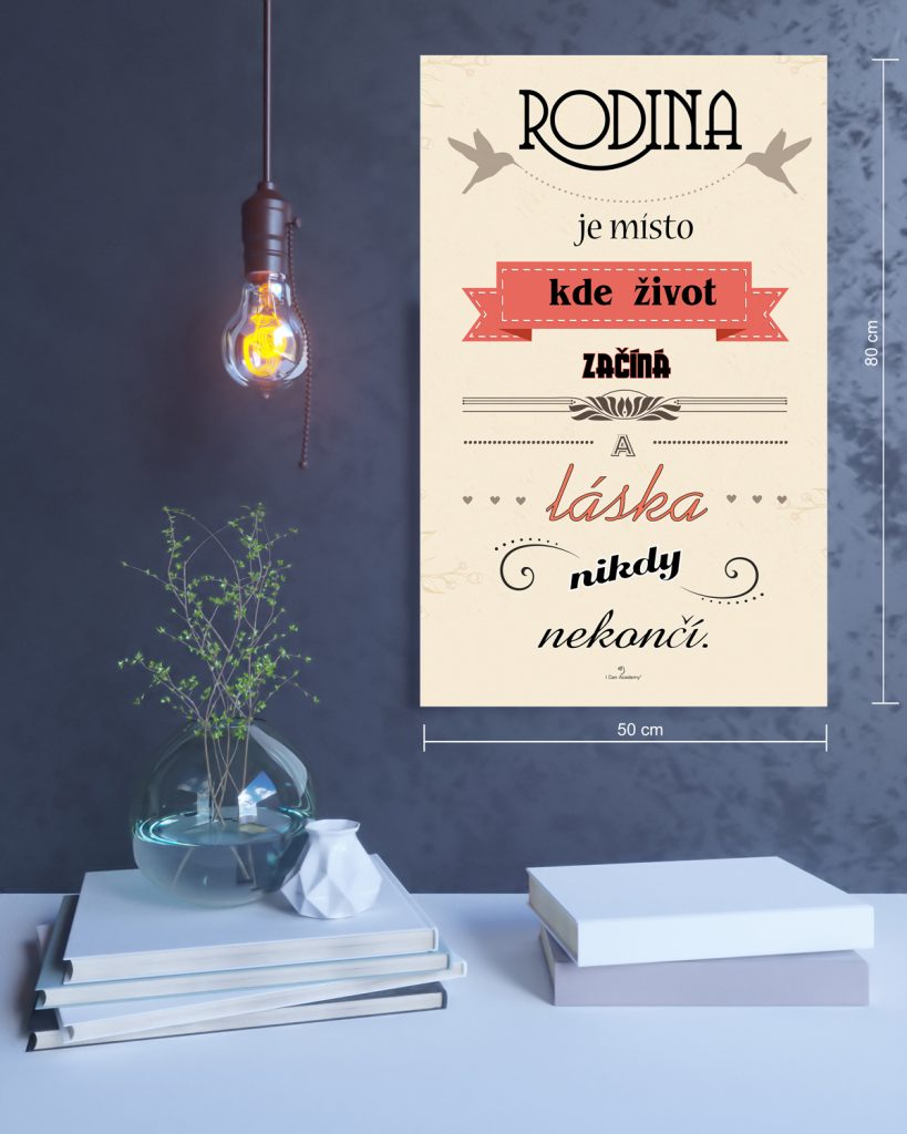 Rodina je místo CZ - motivační obraz - I Can Academy